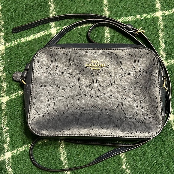 Coach | Bags | Mini Coach Camera Bag In Signature Leather Navy Blue ...